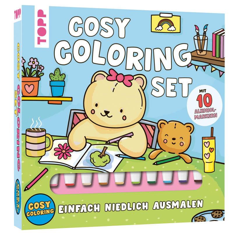 Cosy Coloring - Cottage Life mit Ente | Buch | TOPP-Kreativ